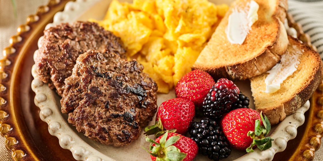 Healthy breakfast meat store
